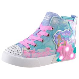 Skechers Mädchen Sneaker "TWINKLE MAGIC LIGHTS", Gr. 30, blau, Synthetik, Glitzer, kontrastfarbene Details, Schuhe,