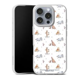 DeinDesign iPhone 16 Pro Handy Silikon H&uuml;lle Case wei&szlig; Handyh&uuml;lle Disney Winnie The Pooh Official Licensed Product Silikon Case
