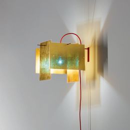 Ingo Maurer 24 Karat Blau Wall Wandleuchte mit Zuleitung und Zugschalter, 1576000,