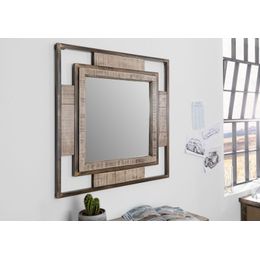 Spiegel Mango 92x4x92 braun lackiert HEAVY INDUSTRY #254