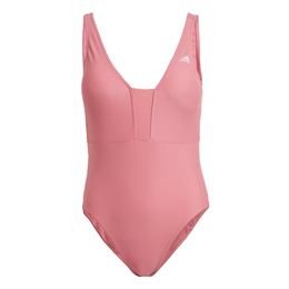 adidas Sportswear Sportbadeanzug 'Iconisea 3-Stripes' Damen Größe M altrosa / weiß