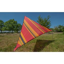 Bent Zip-Canvas Sonnensegel Orient Design rot gestreift/RV schwarz - Pavillons & Tarps