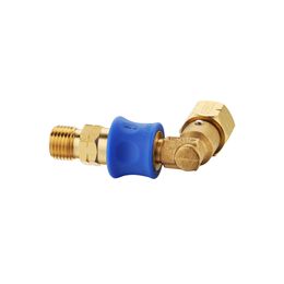 Cadac Quick Release Kupplungsst&uuml;ck mit Schnellkupplung f&uuml;r Gasgrill Schlauch D4 Anschluss Frankreich 90 Grad Winkel - Gasadapter und -kupplung von 