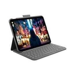 Logitech Slim Folio, Tastatur schwarz, DE-Layout, Scherenmechanik, f&uuml;r iPad 10. Generation