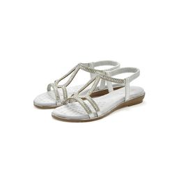 Vivance Sandale 'Sandalette, Sommerschuh,' grau Gr. 40 für Damen. Mit Glitzerdetails