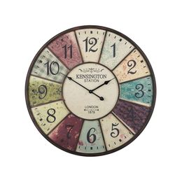 Beliani Wanduhr BOSWIL in Bunt/Braun/Blau - (W) 59 x (H) 59 x (L) 4 cm | Gr.: onesize