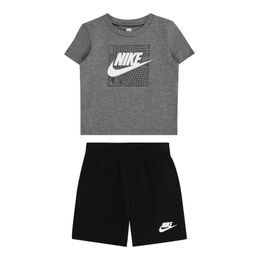Nike Sportswear Set 'CLUB SSNL' Jungen Größe 74/80 graumeliert / schwarz / weiß