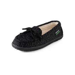 Minnetonka Mokassin 'Eco Oak' Damen Gr&ouml;&szlig;e 38 dunkelgrau / gr&uuml;n / schwarz / wei&szlig;