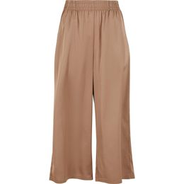 Urban Classics Ladies Satin Wide Leg Culotte ' ' Damen Gr&ouml;&szlig;e 46 taupe