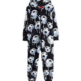 Next Schlafanzug-Einteiler Jungen Gr&ouml;&szlig;e 170 blau / grau / schwarz / wei&szlig;