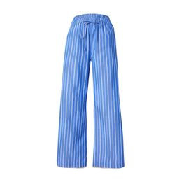 Gina Tricot Hose Damen Größe 34 blau / weiß