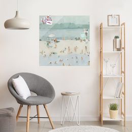 Glasbild Sandbank im Meer I