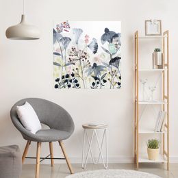 Glasbild Wildblumen Aquarell I