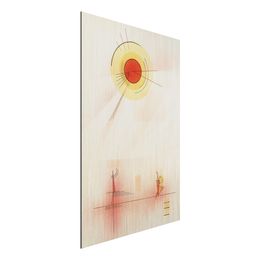 Bilderwelten Alu Dibond Outdoor Bild originell einzigartig Abstrakt wetterfest - Wassily Kandinsky - Strahlen - Deko Wohnzimmer Schlafzimmer
