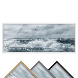 Strand Bild mit Rahmen No.YK6 Lebendige Nordsee