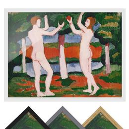 Bilderwelten Bild mit Rahmen - Querformat August Macke - Adam und Eva