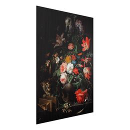 Bilderwelten Alu-Dibond Outdoor Bild Abraham Mignon - Das umgeworfene Bouquet