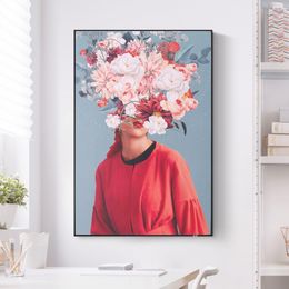 Akustik-Wechselbild Blumen Portr&auml;t - Rosa Dahlien mit Blau