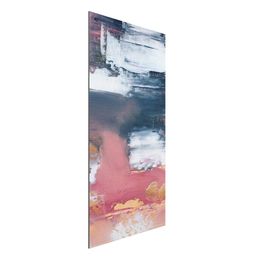 Bilderwelten Alu-Dibond Outdoor Bild Rosa Sturm mit Gold