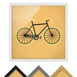 Bilderwelten Bild mit Rahmen Fahrrad in Gelb