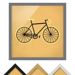 Bilderwelten Bild mit Rahmen Fahrrad in Gelb