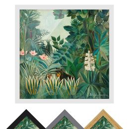 Bilderwelten Bild mit Rahmen Henri Rousseau - Dschungel am &Auml;quator