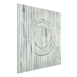 Alu Dibond Outdoor Bild - Kreisende Wasserfarben - t&uuml;rkis modern Aquarell Streifen Wohnzimmer Schlafzimmer