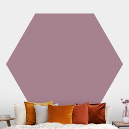 Bilderwelten Hexagon Tapete Vliestapete Unifarben Wandtapete beige - Malve - Deko Wohnzimmer Schlafzimmer