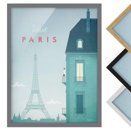 Bilderwelten Bild mit Rahmen - Hochformat Reiseposter - Paris