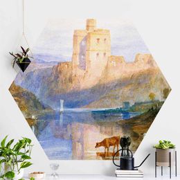Hexagon Fototapete selbstklebend William Turner - Norham Castle