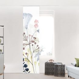 Bilderwelten Schiebegardine Set Wildblumen Aquarell I