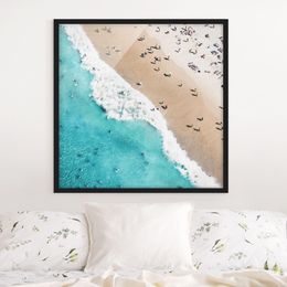 Bilderwelten Bild mit Rahmen Sonntags am Strand