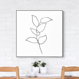 Wechselbild Line Art Zweig Schwarz Wei&szlig;