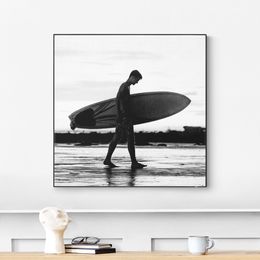 Wechselbild Surferboy im Schattenprofil
