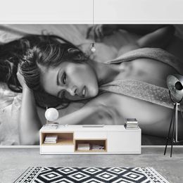 Bilderwelten Fototapete Portrait modern Wandtapete schwarz weiss - Verlockung - Erotik Wohnzimmer Schlafzimmer