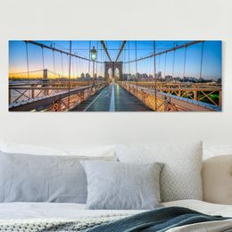 Bilderwelten Leinwandbild Morgenblick von der Brooklyn Bridge