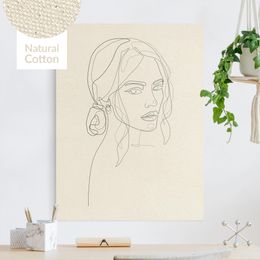 Bilderwelten Leinwandbild Line Art Portraits - Ihr Blick