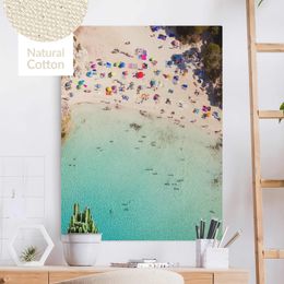 Bilderwelten Leinwandbild Urlauber am Strand