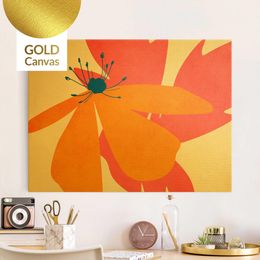 Bilderwelten Leinwandbild Florale Sch&ouml;nheit Rosa und Orange