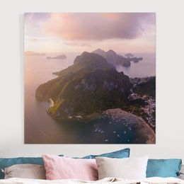 Bilderwelten Leinwandbild Atmosph&auml;rische K&uuml;stenlandschaft