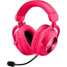 Logitech Kopfhörer »PRO X 2 LIGHTSPEED Headset« Bluetooth Freisprechfunktion Mikrofon abnehmbar Rauschunterdrückung rosa