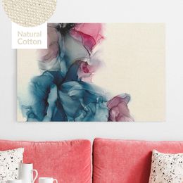 Bilderwelten Leinwandbild originell modern Kunstdruck blau - Aufstieg zum Roten Berg - Wandbild XXL Wohnzimmer Schlafzimmer