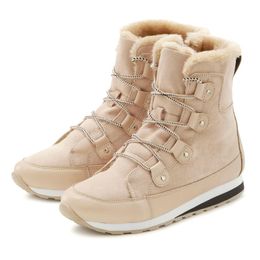 Vivance Stiefelette mit Warmfutter, Winterstiefel, Stiefel, Boots VEGAN beige 40 40 Mit kuscheligem Warmfutter - besonders bequem & komfortabel