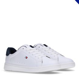 Tommy Hilfiger Sneaker Konfirmationsschuh, Kommunionsschuh mit Logoverzierung wei&szlig;-blau 32 32 Cleaner Sneaker von Tommy Hilfiger