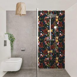 Bilderwelten Duschr&uuml;ckwand Handgemaltes Blumenmuster Boheme
