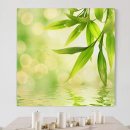 Bilderwelten Leinwandbild - Quadrat Green Ambiance I