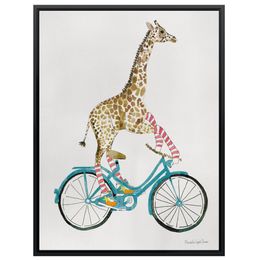 Bilderwelten Leinwandbild Giraffe auf Freudenfahrt II