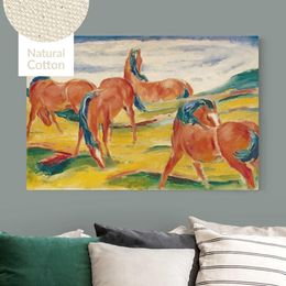 Bilderwelten Leinwandbild - Querformat Franz Marc - Weidende Pferde