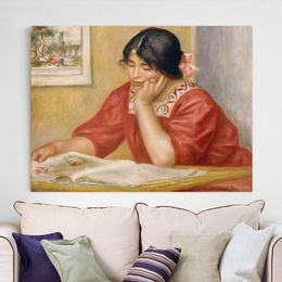 Bilderwelten Leinwandbild - Querformat Auguste Renoir - Leontine beim Lesen