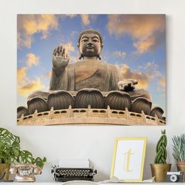 Bilderwelten Leinwandbild - Querformat Gro&szlig;er Buddha